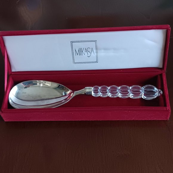 Mikasa | Kitchen | Mikasa Crystal Handle Silverplated Serving Spoon New ...